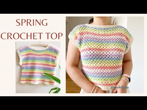 CROCHET SPRING TOP | CROCHETBYBEV - YouTube