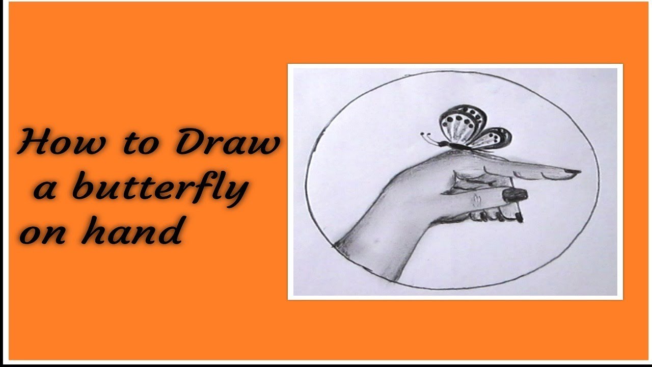 How to draw a butterfly on hand - YouTube