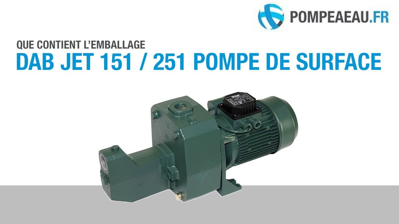 DAB Jet 151 / 251 Pompe de surface - Déballage - YouTube