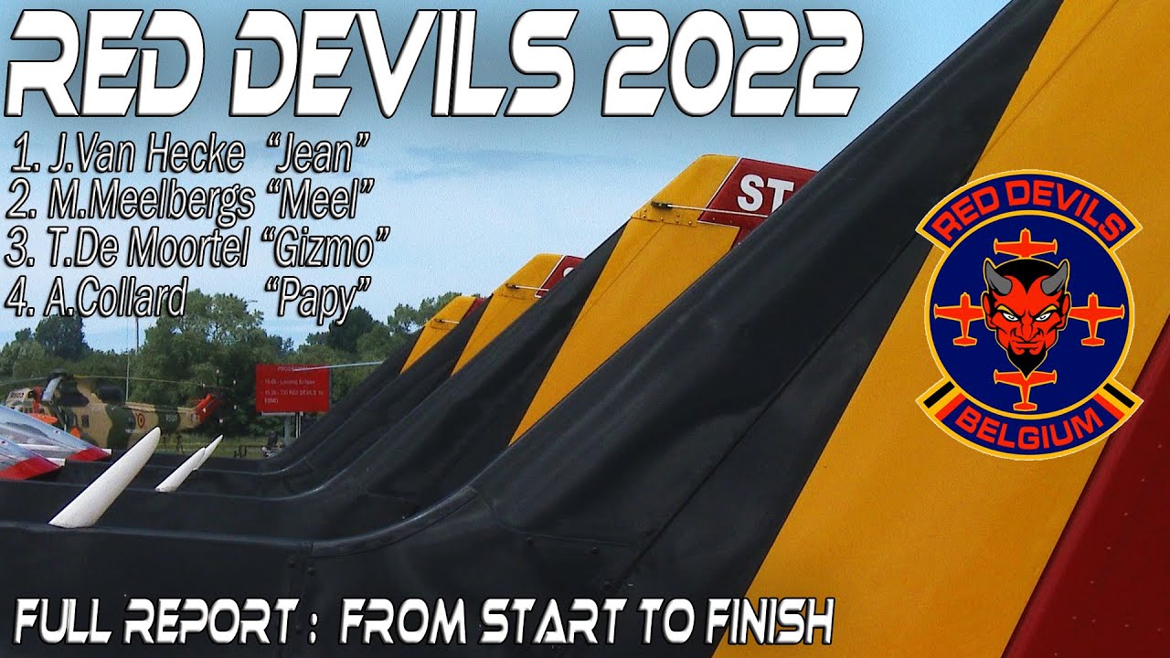 4K UHD Red Devils Demoteam Belgian Air Force With Gizmo,Meel,Papy and ...
