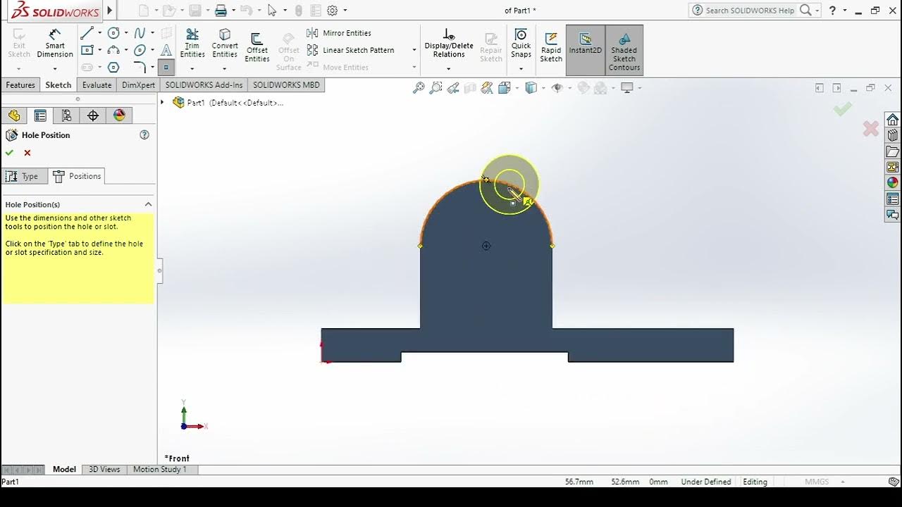 basic part modeling lesson 3 SW - YouTube