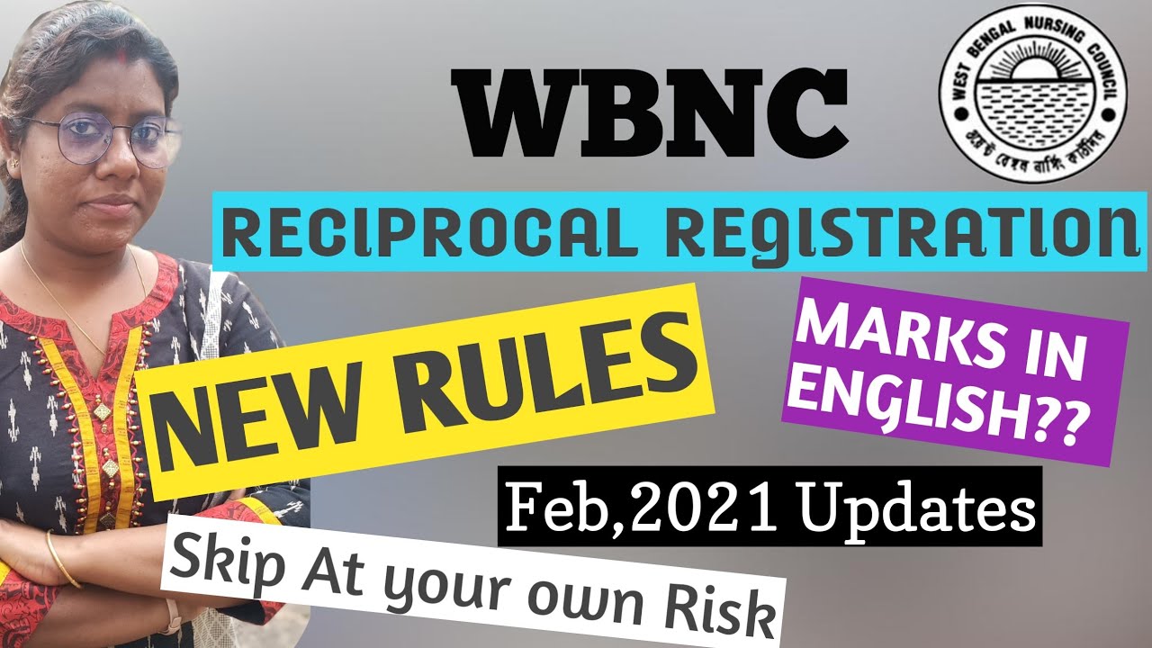 RECIPROCAL REGISTRATION from WBNC/Nursing Students Outside Bengal/Get ...