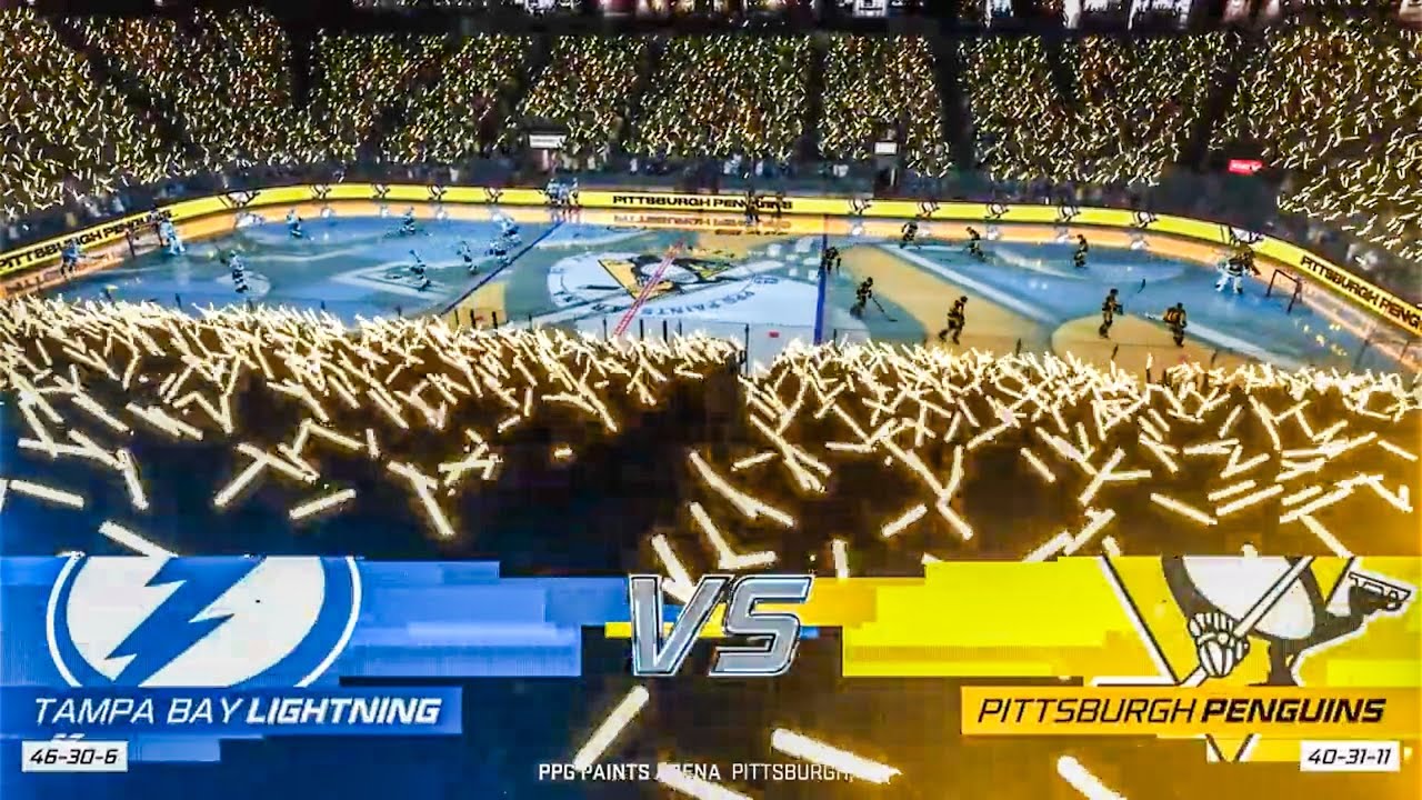 Tampa Bay Lightning vs Pittsburgh Penguins 4/6/2024 NHL 24 Gameplay ...