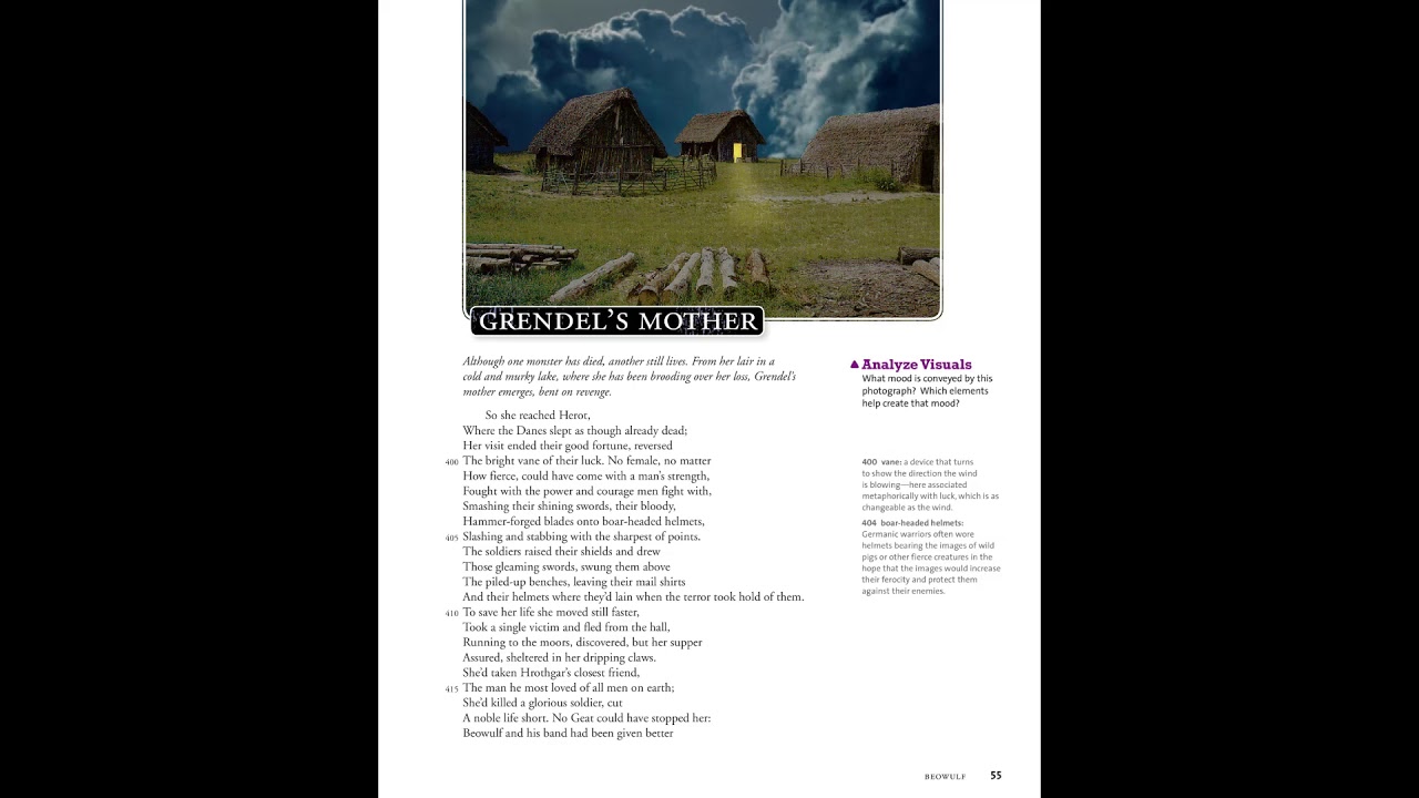 Beowulf, Section 2, Grendel's Mother, Video 1 - YouTube