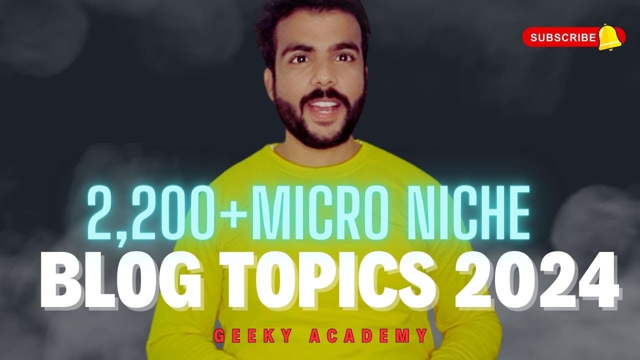 2,200+Micro Niche Blog Topics 2024💻| Micro Niche For Blogging💸| Niche ...