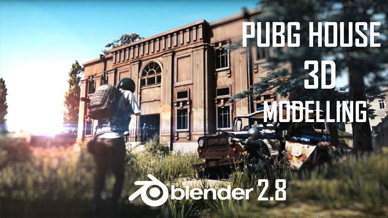 PUBG HOUSE 3D MODELLING PART 1 || BLENDER 2.8 BY (VFX BUDDY) - YouTube