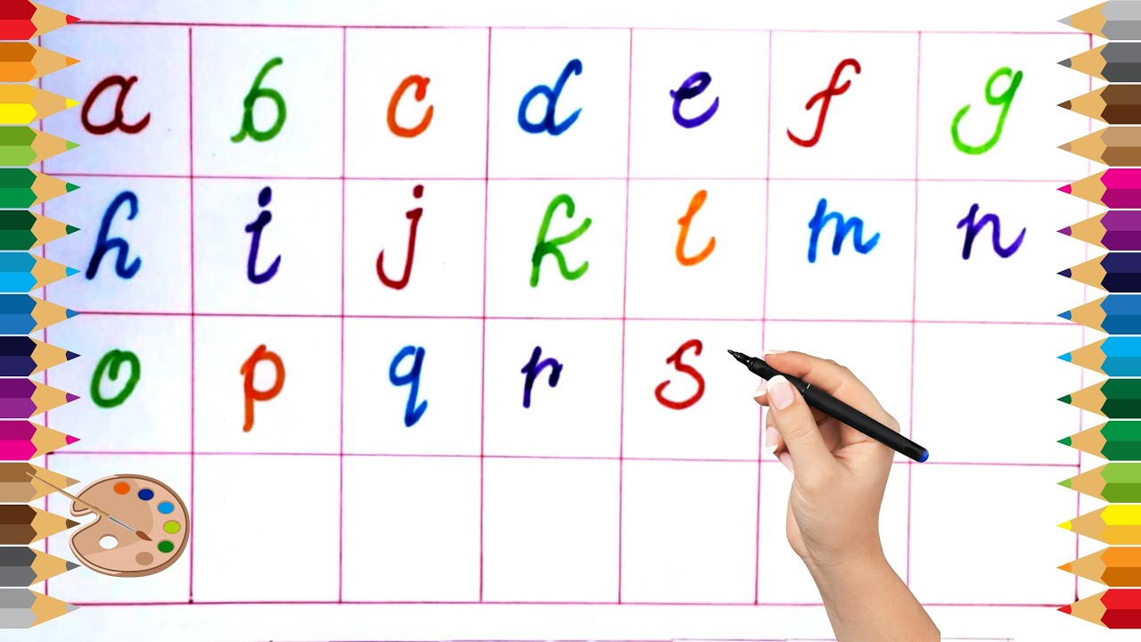 ABC English Alphabet Draw and Color | Teach With Alphabet Song for Kids ...