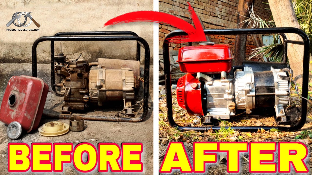 #part2:20 Years Old Broken AC Generator Fixed and Renewed 220V - Engine ...
