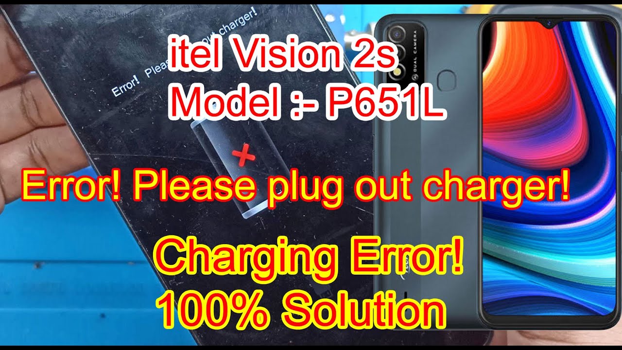 itel vision 2s Charging Error! 100% Solution - YouTube