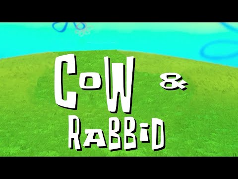 Rabbids Invasion: Cow and Rabbid Title Card (SpongeBob Style) - YouTube