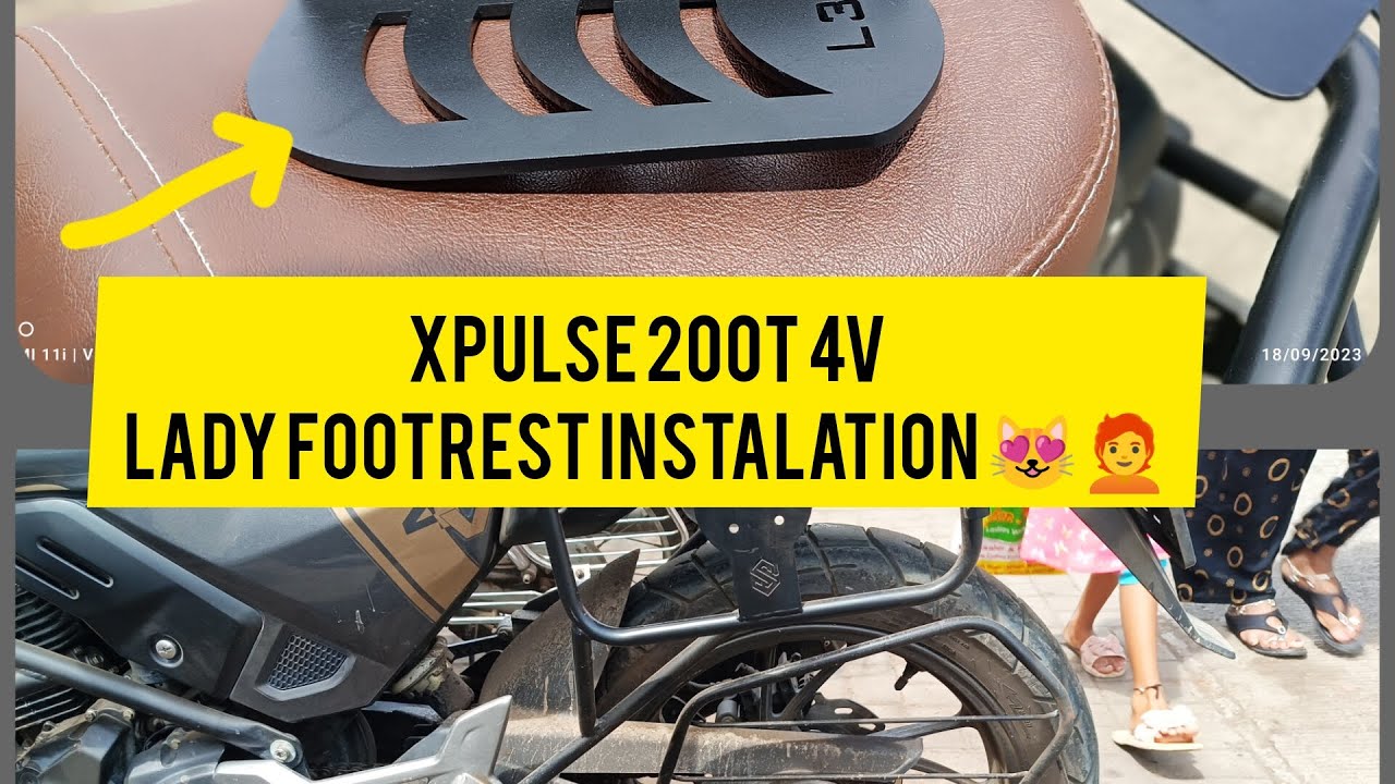 Lady Footrest instalation on Xpulse 200T 4v #xpulse200t4vfootrest. - YouTube
