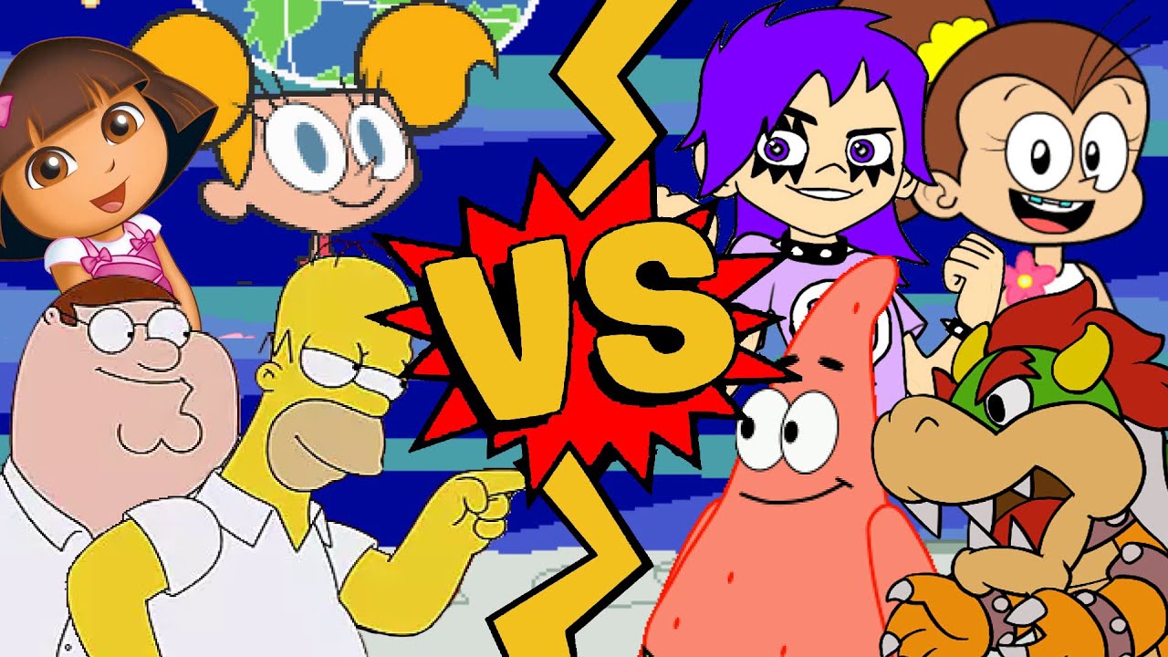 M.U.G.E.N Battles | Homer Simpson/Peter Griffin/Dee Dee/Dora vs Yumi ...