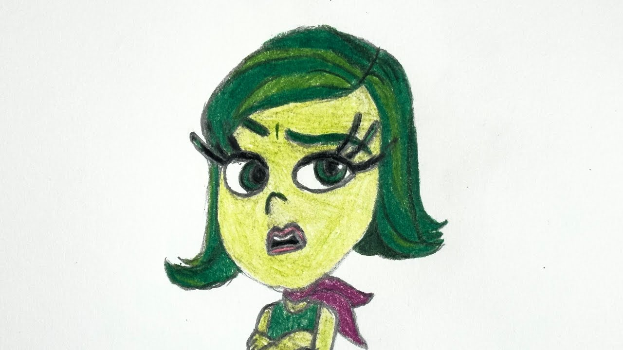 Drawing DISGUST from INSIDE OUT 2 Disney Pixar I Cute Step by Step ...