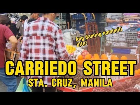 Walking along Carriedo Street, from LRT Carriedo Station to Quiapo ...