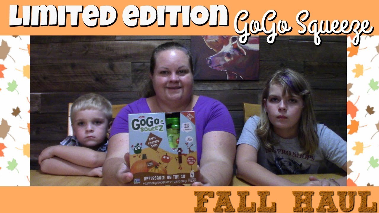 Fall Haul Taste Testl || Pumpkin Apple GoGo Squeeze - YouTube
