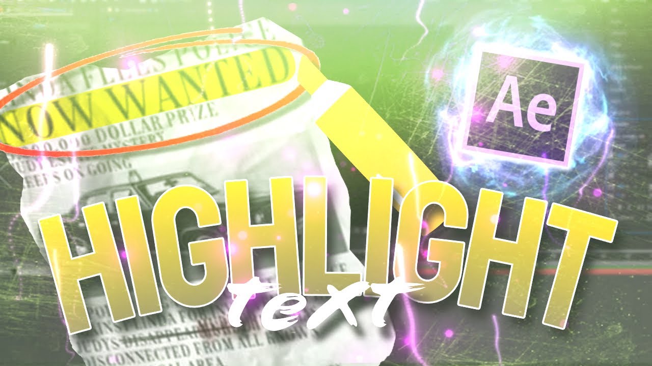 How to Highlight/Mark text on After Effects - YouTube