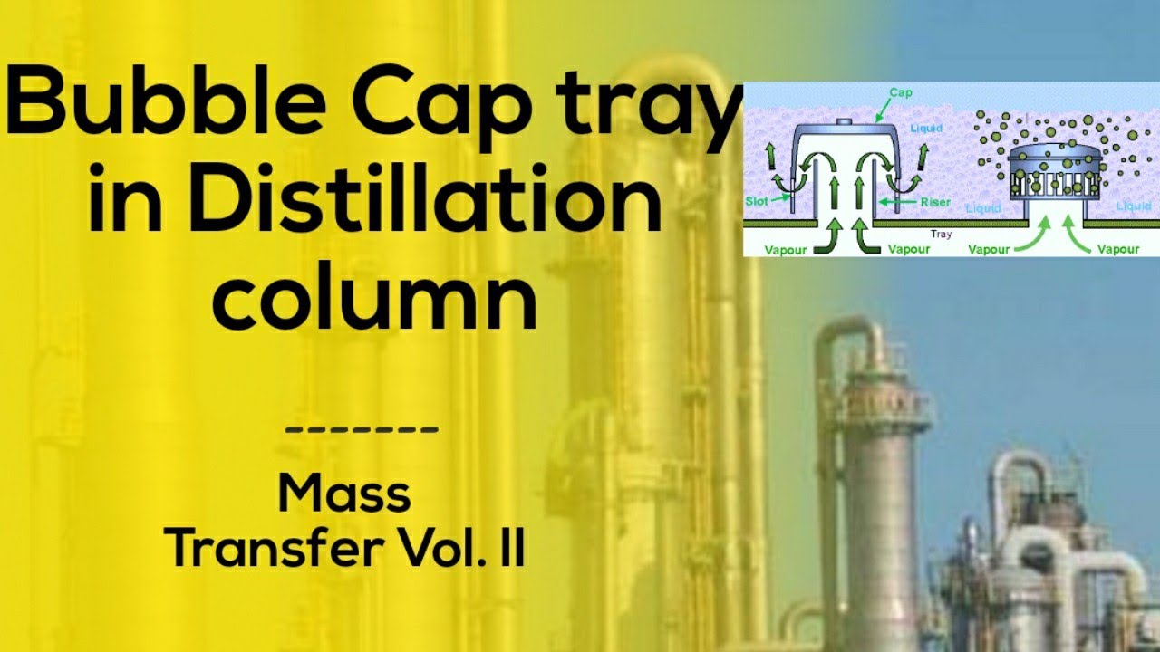 What is Bubble Cap tray in distillation column || in hindi || mass ...