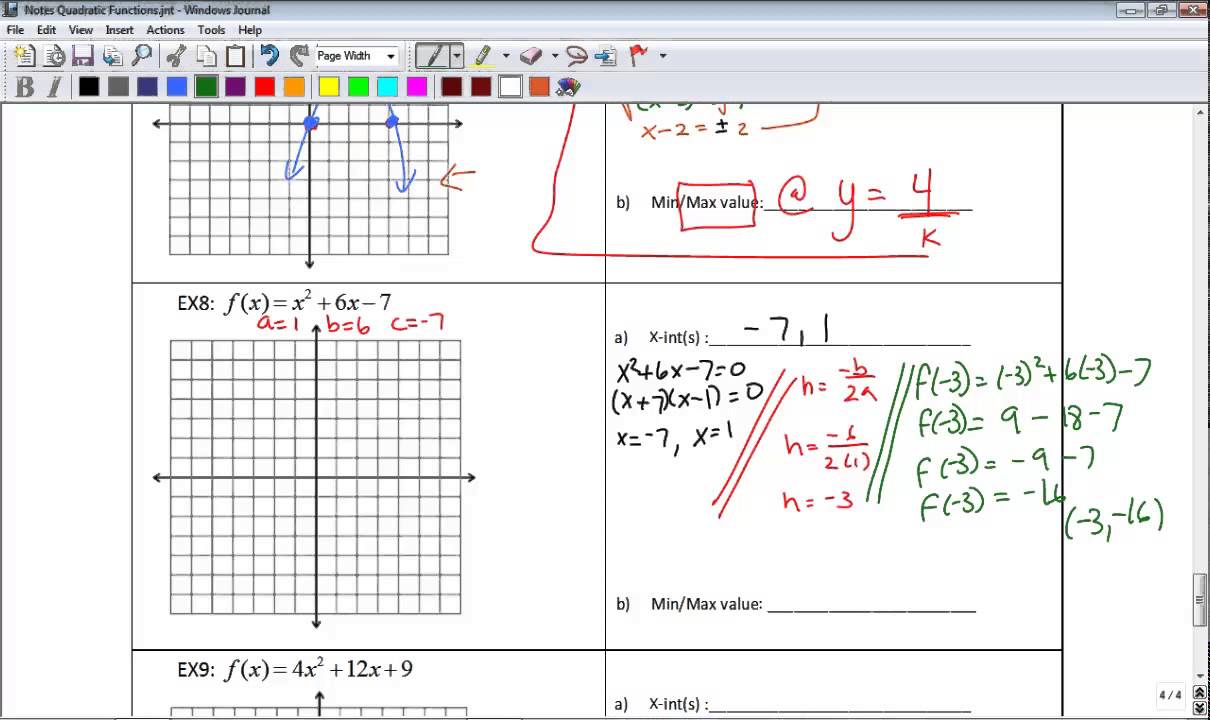 Quadratic Functions Part 3 - YouTube