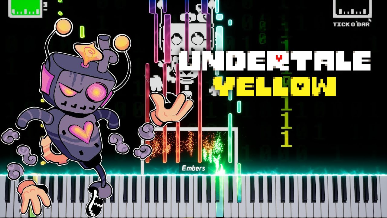 Undertale Yellow OST- Guns Blazing (Piano Tutorial & Sheet) - YouTube