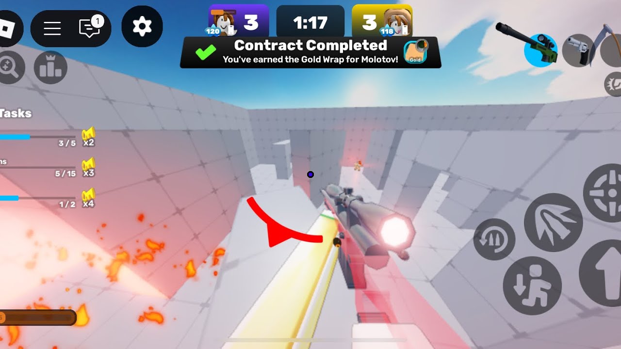 I got gold on the molotov(roblox rivals) - YouTube