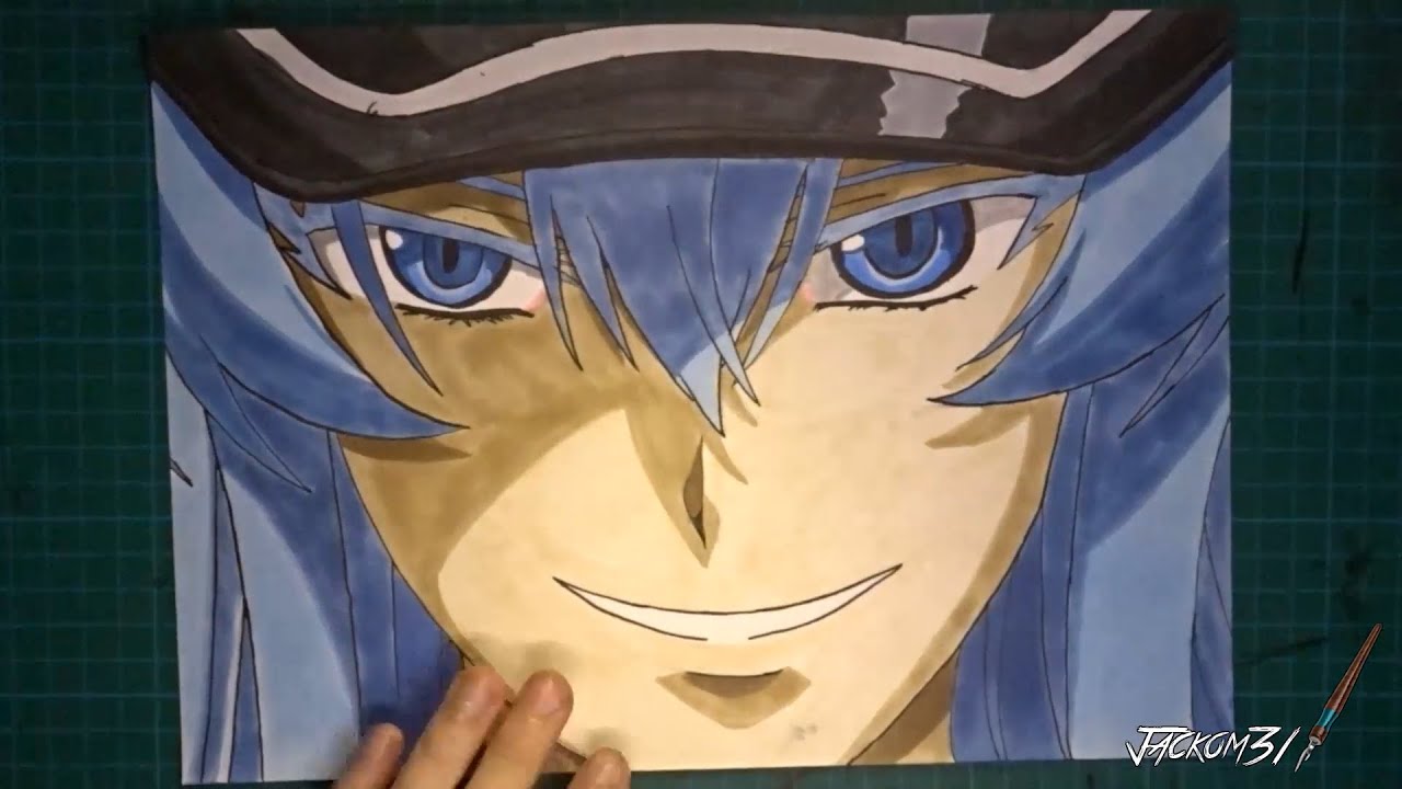 Esdeath - Anime Speed Drawing - YouTube