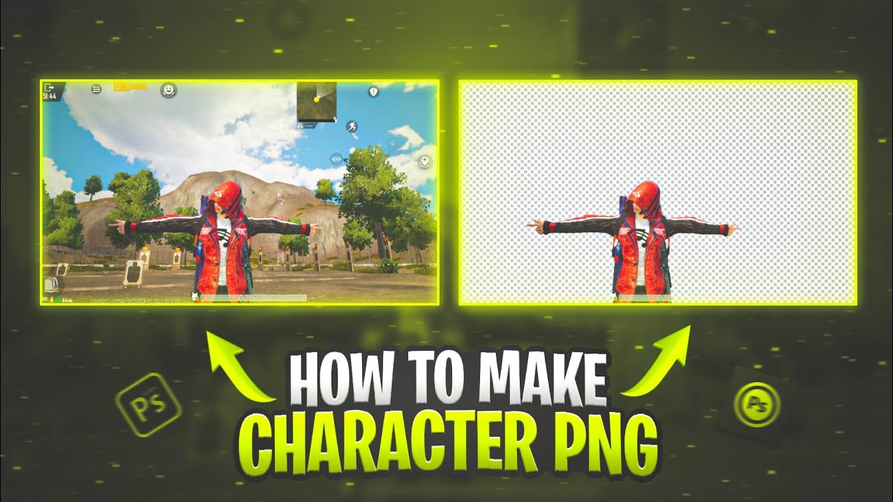 How To Make Character PNG In Ps cc / Ps Touch | How To Remove ...