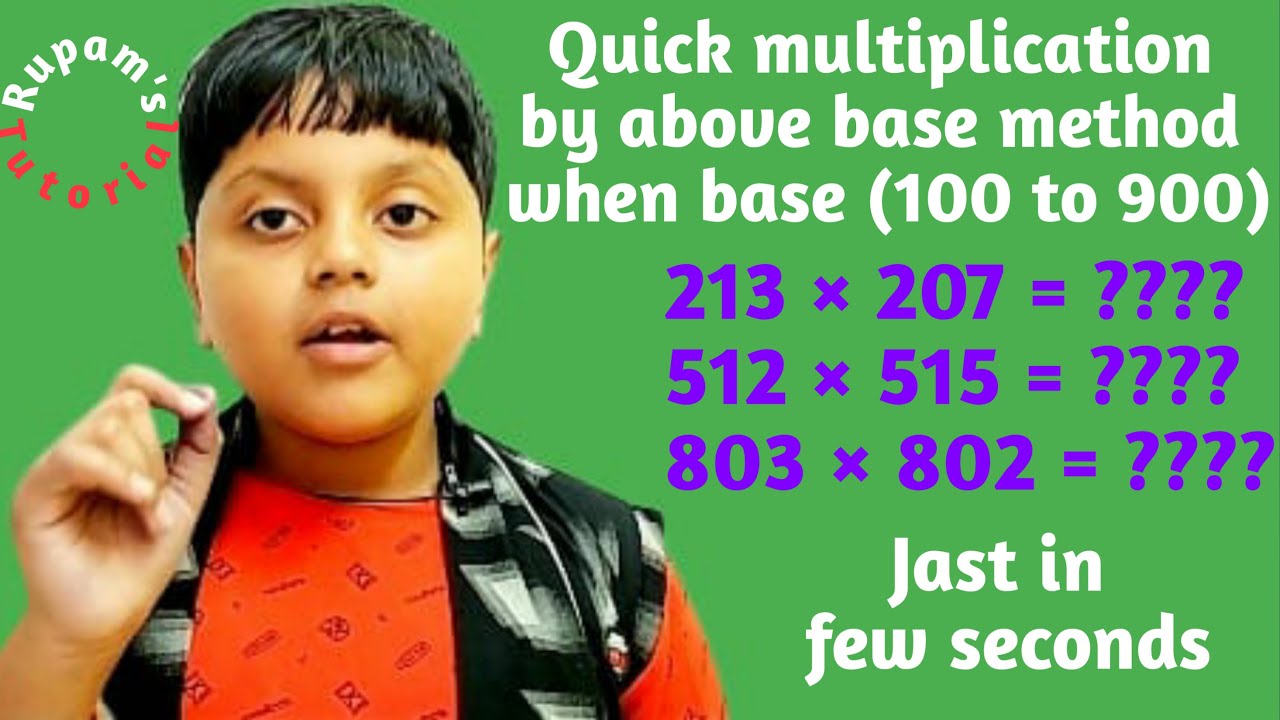 Above base method 3d×3d multiplication | Quick multiplication tricks in ...