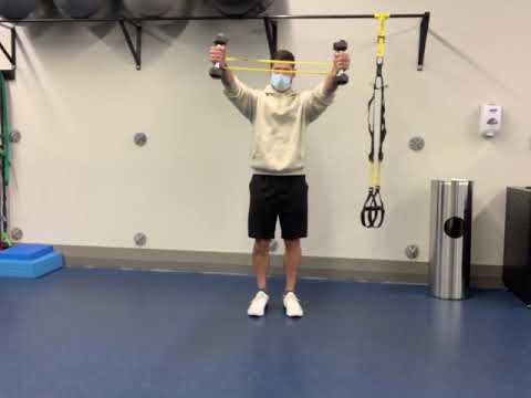 Front/scaption raises with mini band - YouTube