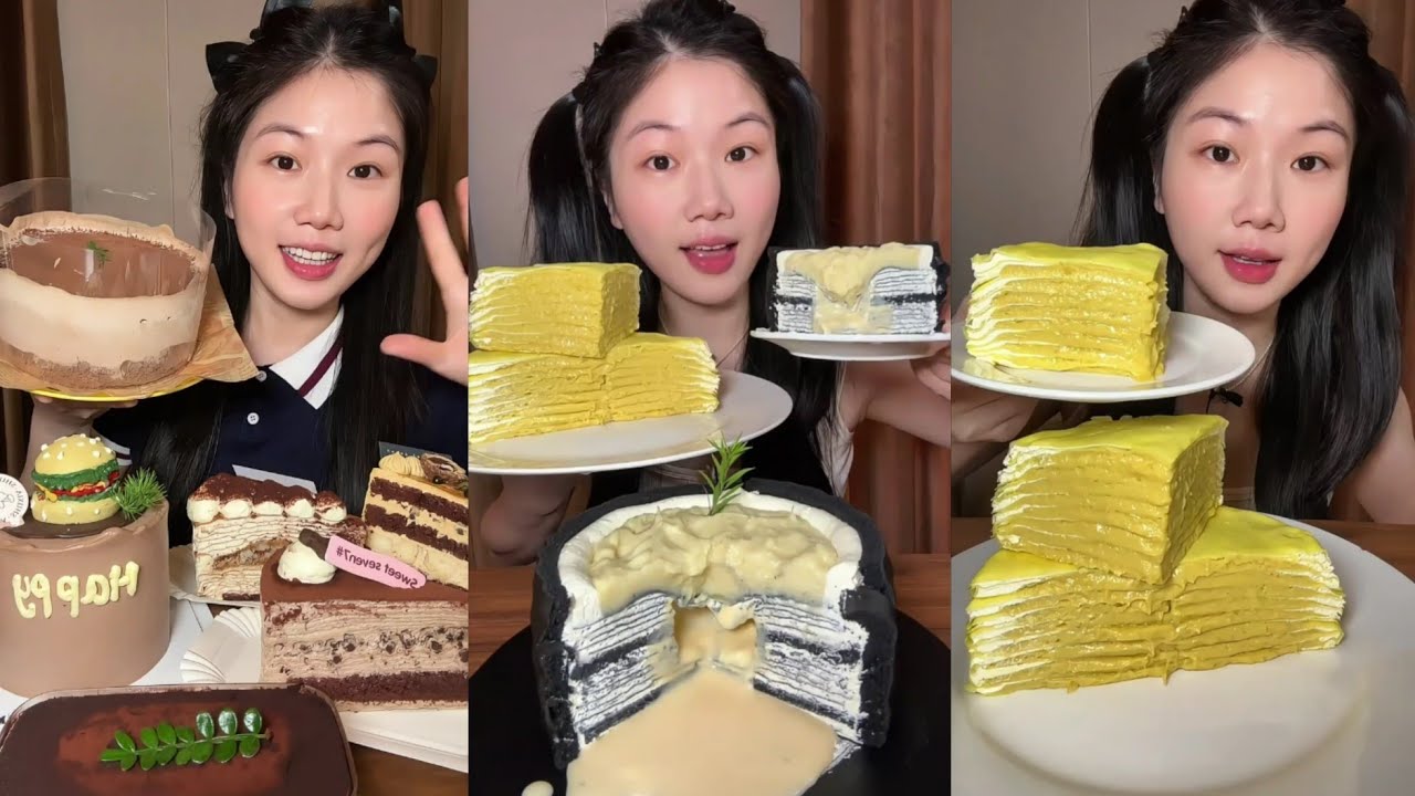 Asmr Eating Delicious Cake Collection with Unique Crepe and Layered ...