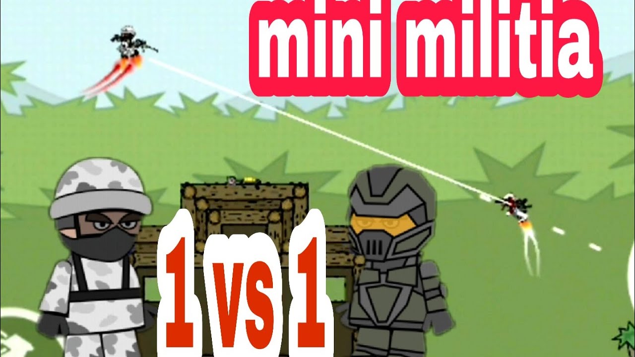 Mini militia intense 1vs1 gameplay | pro 1vs1| SNIPER tips and tricks ...