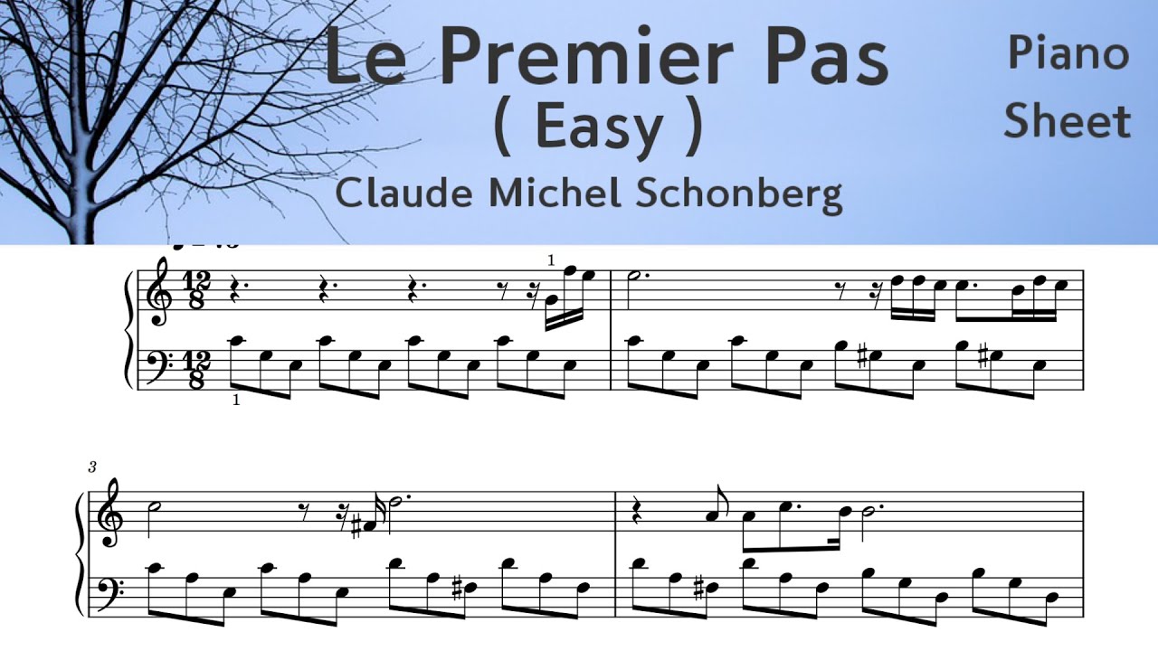 Le Premier Pas ( The First Step) / Easy Piano Music / Claude Michel ...