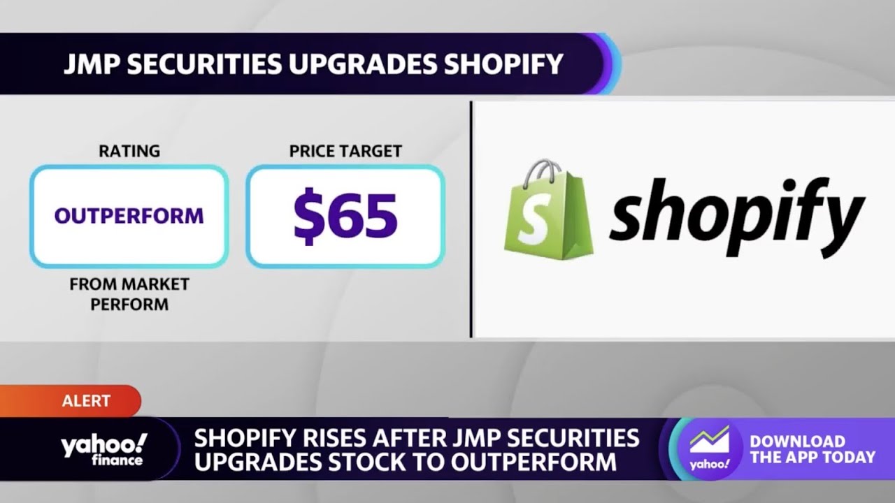 Shopify stock rises on JMP Securities upgrade - YouTube
