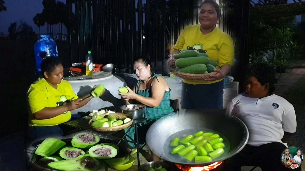 Vlog 1011. Cooking with srey ly. ត្រឡាចញាត់សាច់ជ្រូកចិញ្ច្រាំ។ Cook and ...