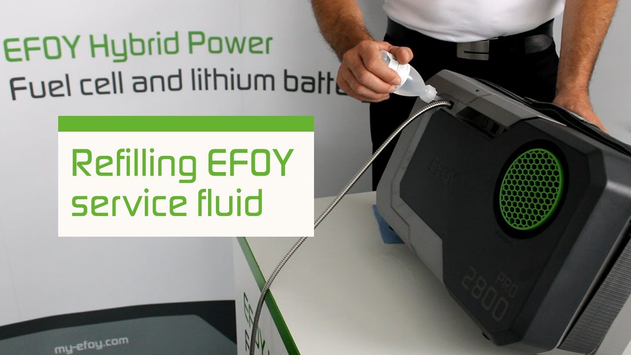 Refilling EFOY service fluid - YouTube