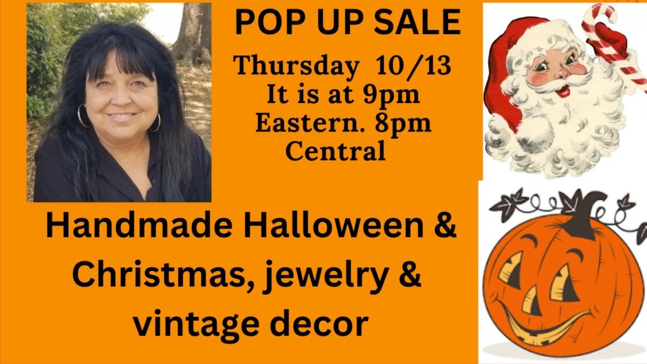 POP UP SALE - TONIGHT 10/13 AT 9pm EASTERN, 8pm CENTRAL - YouTube
