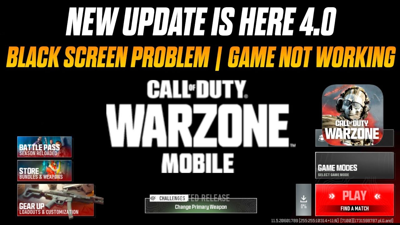 WARZONE MOBILE SEASON 1 UPDATE IS HERE | BLACK SCREEN ISSUE - YouTube
