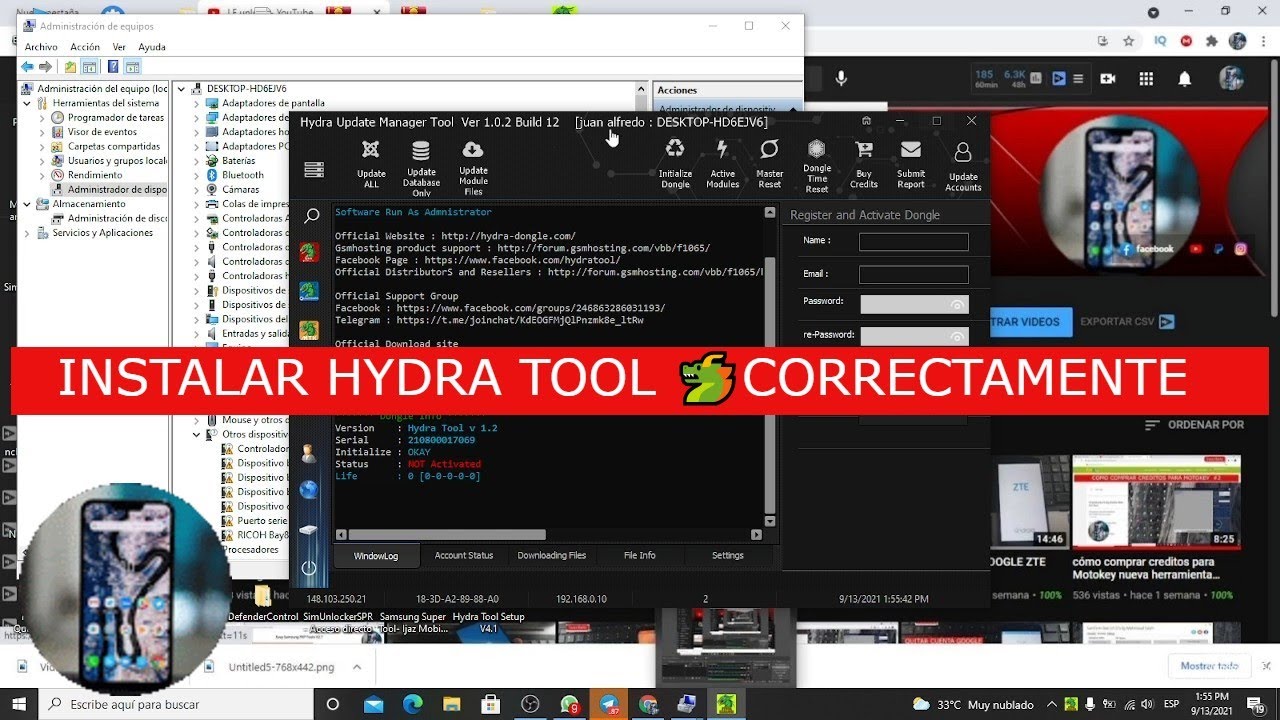 Como instalar Hydra Tool 🐲 correctamente activar Hydra Tool - YouTube
