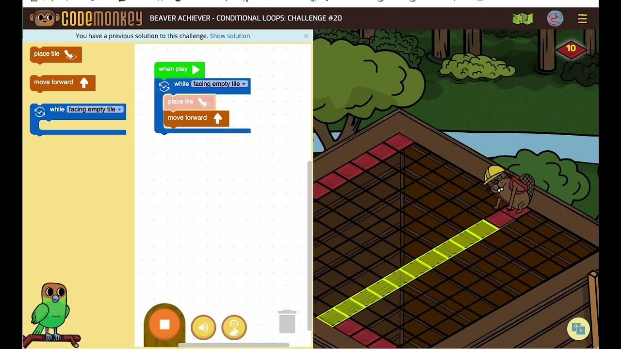 Beaver Achiever Conditional Loops 20 - YouTube