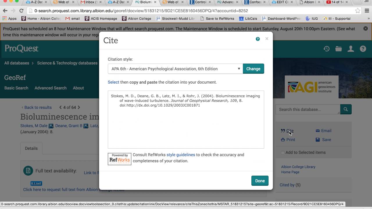 citation tools ProQuest - YouTube