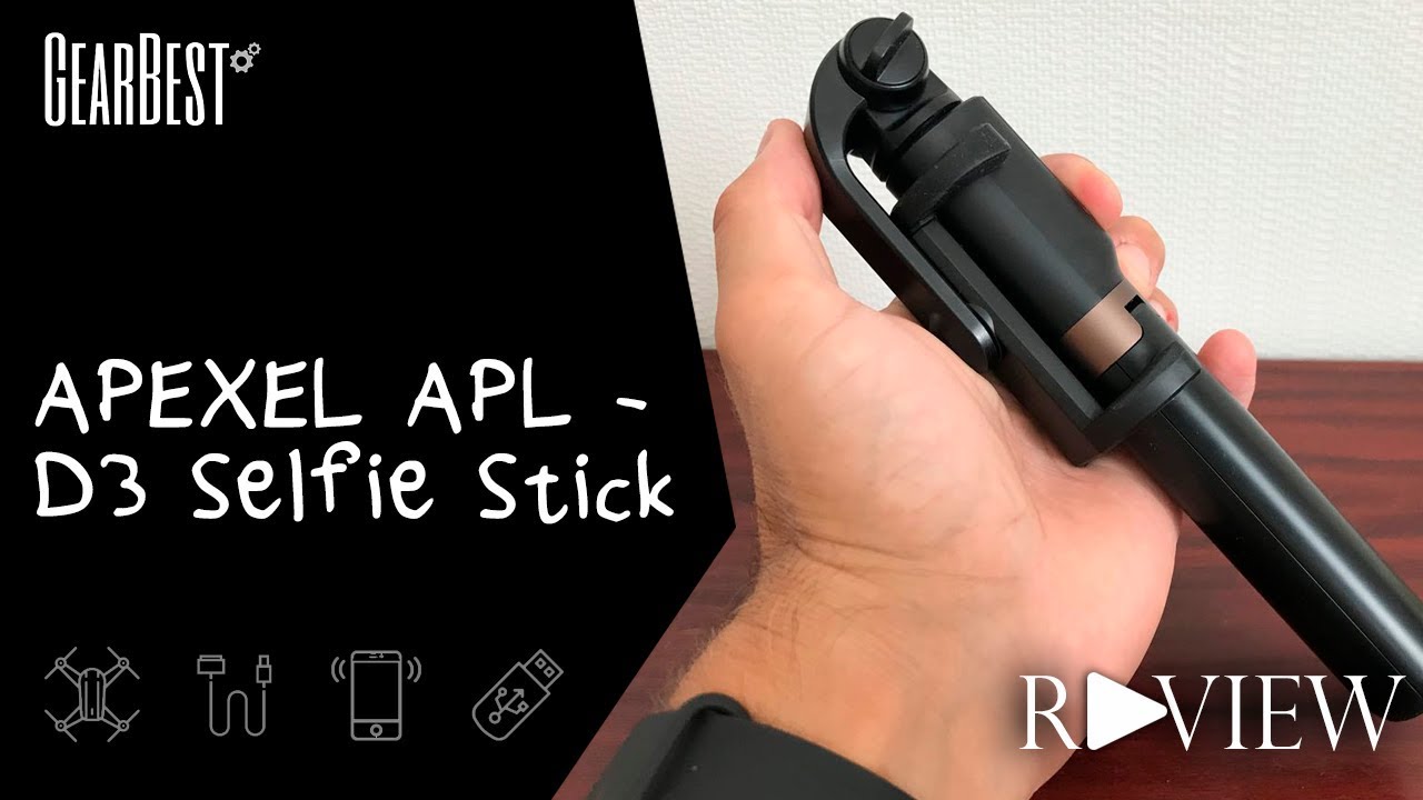 Review | APEXEL APL D3 Selfie Stick - YouTube