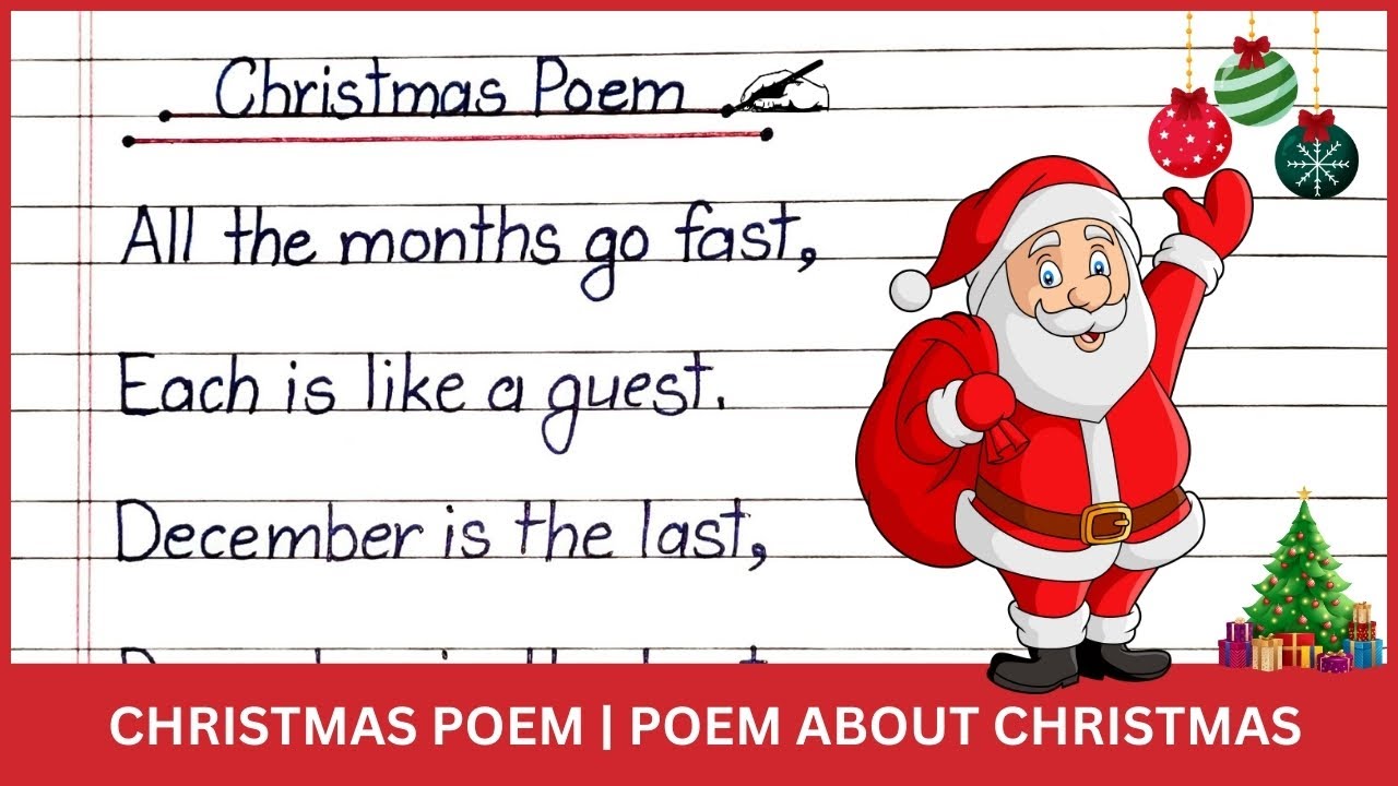 Christmas Poem for Kids in English | Christmas Day Poem | Merry ...