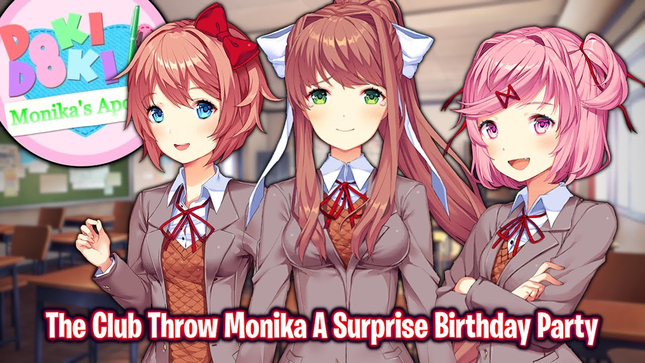 The Club Throw Monika A Surprise Birthday Party!!!!(DDLC Monika's ...
