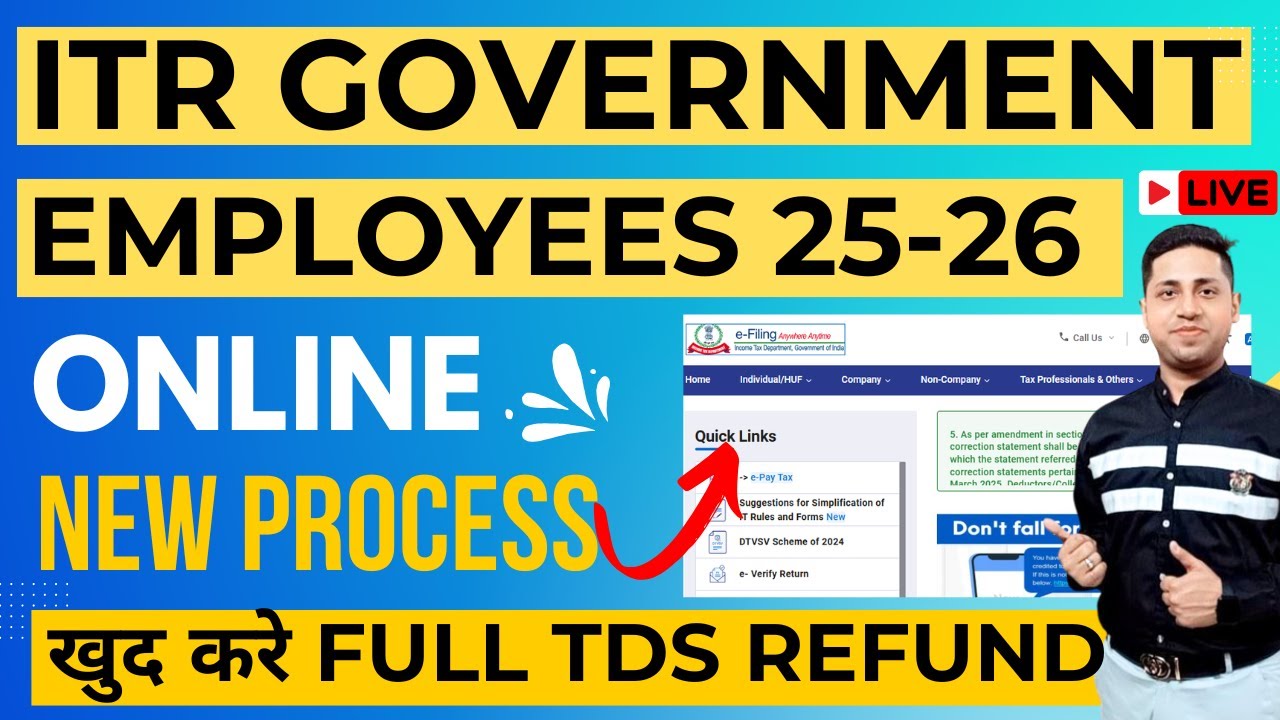 Government Employees ITR Filing Central or State Govt ITR Filing Online for Government Employees ...
