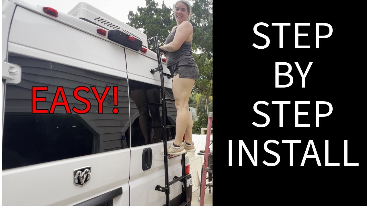 How to Install a Ladder for a Van || Ram Promaster Conversion - YouTube