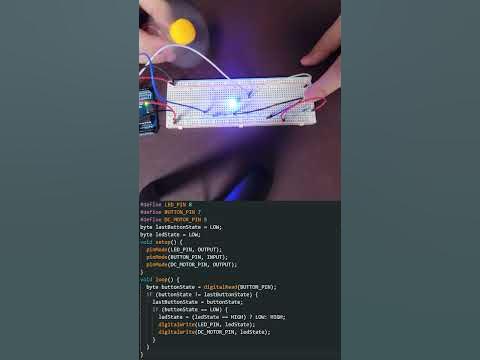 Arduino Uno spins DC Motor Fan on Button Press #arduino #breadboard #button - YouTube