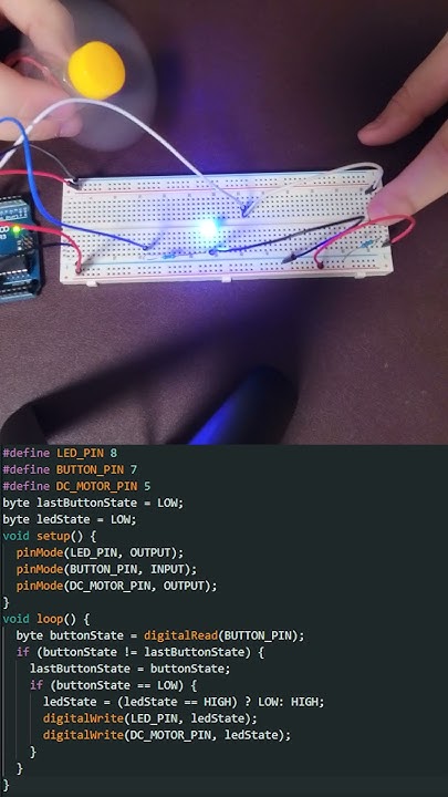Arduino Uno spins DC Motor Fan on Button Press #arduino #breadboard # ...