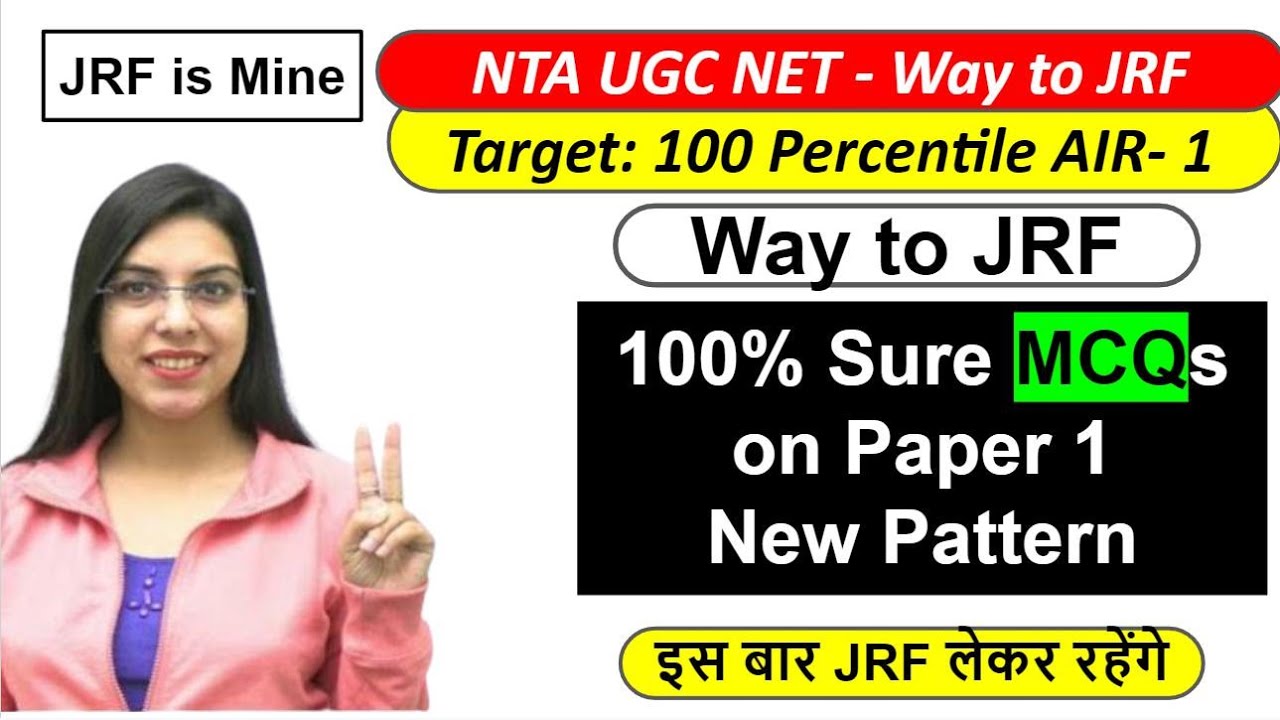 NET JRF 100% Sure MCQs on Paper 1 New Pattern | By Navdeep Kaur - YouTube