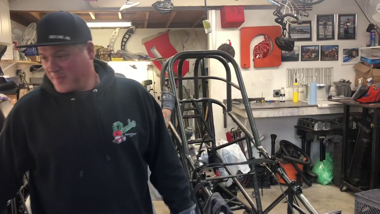 Top fuel funny car roll cage replacement - YouTube