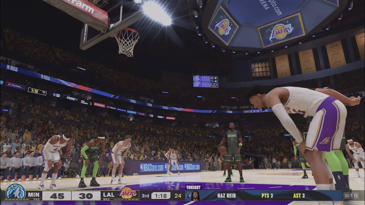 NBA 2K25 🔥Realistic Scoring Sliders🔥 Lakers vs Timberwolves - Game Ave ...