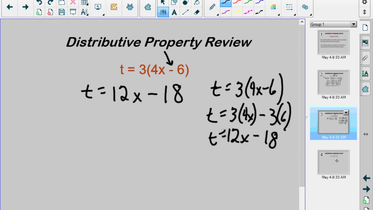 Distributive Property with Integers - YouTube